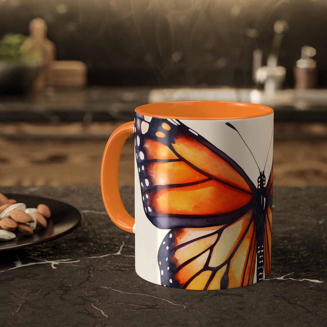 Monarch Butterfly Mug, 11oz | Butterfly Mug | Butterfly Coffee Cup ...