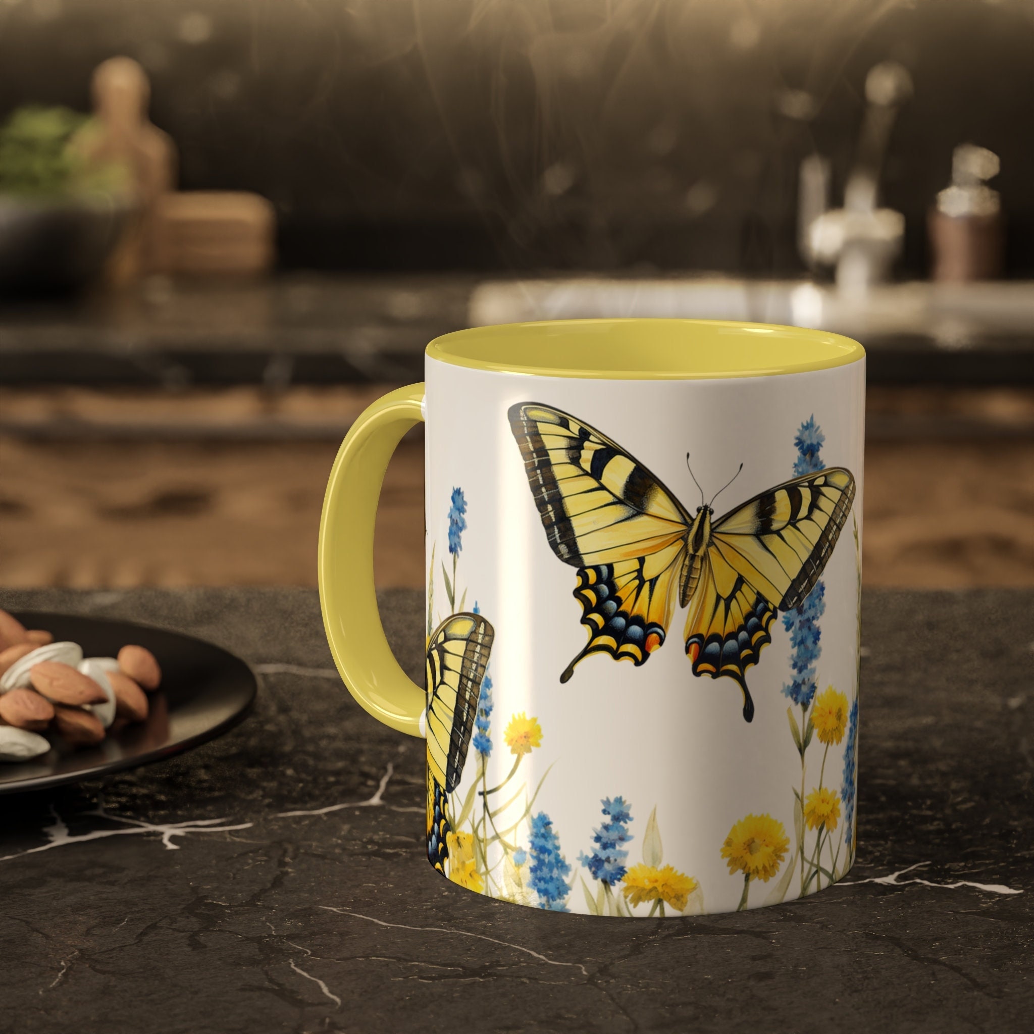 Eastern Tiger Swallowtail Butterfly Mug, 11oz | Butterfly Coffee Cup ...