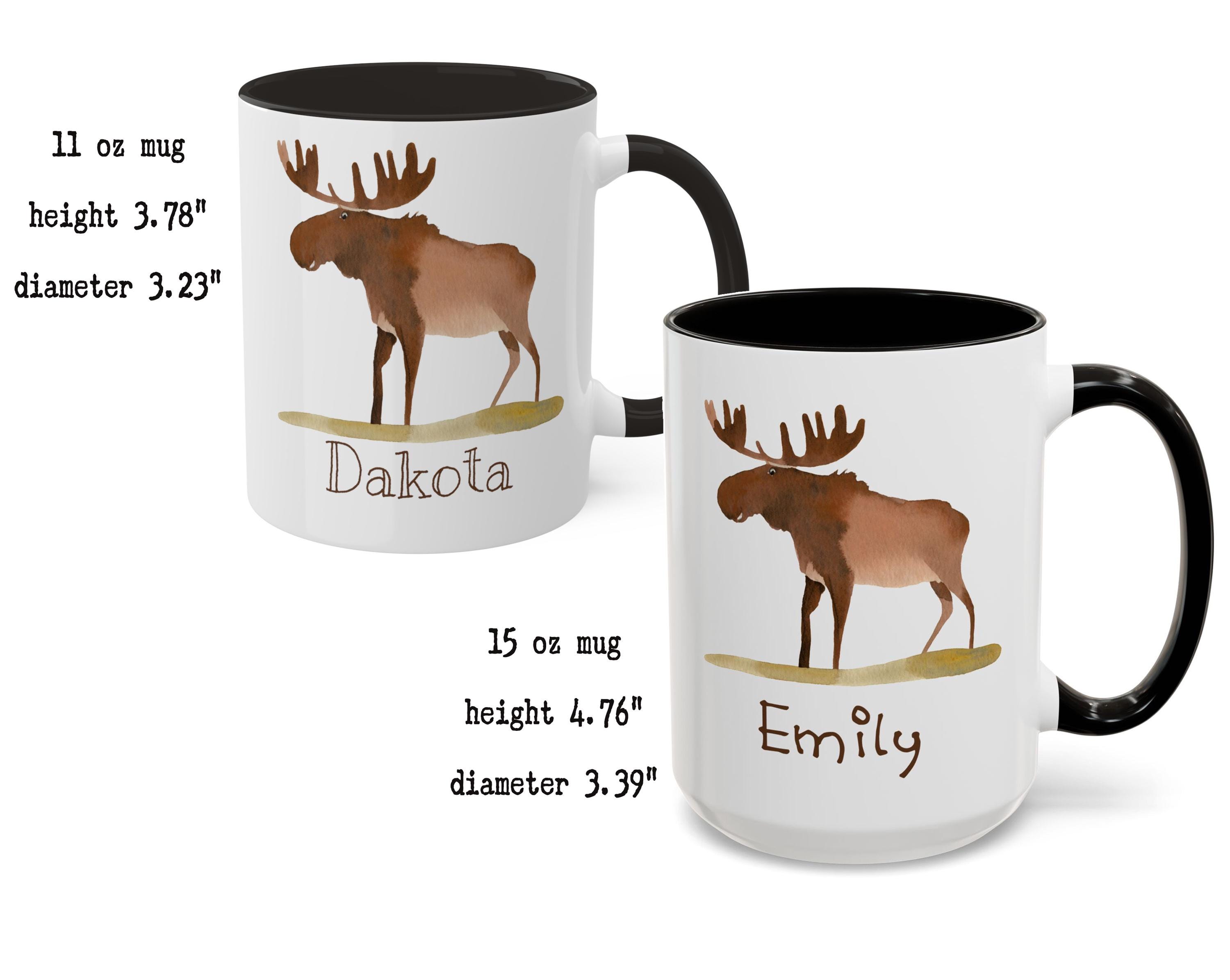 Moose Mug, 11 Oz or 15 Oz | Personalized Moose Coffee Mug | Moose Gift ...