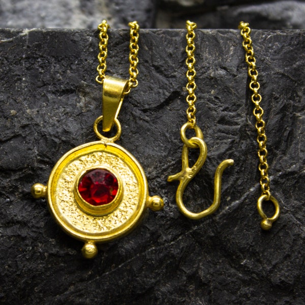 Red Ruby Pendant - Etsy