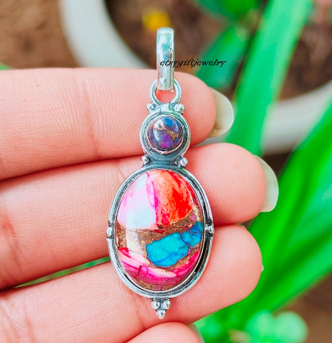 Pink Turquoise With Purple Turquoise 925 Sterling Silver Amazing ...