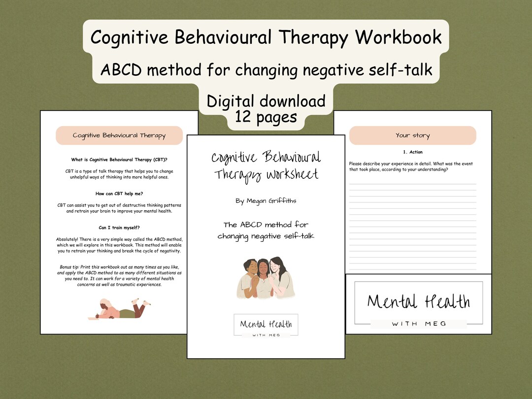 Cognitive Behavioural Therapy ABCD Method Worksheet - Etsy