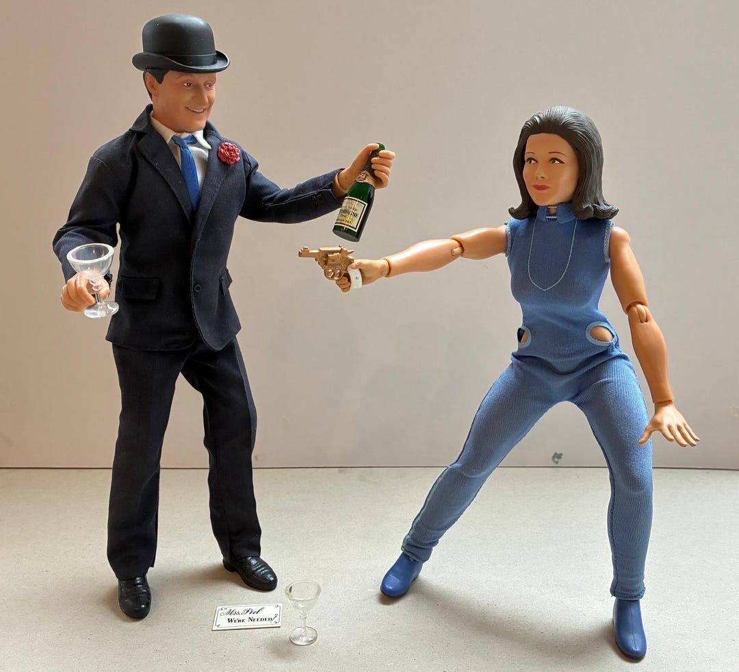 Avengers Emma Peel and John Steed 12” Talking Action Figures Box Set - Etsy
