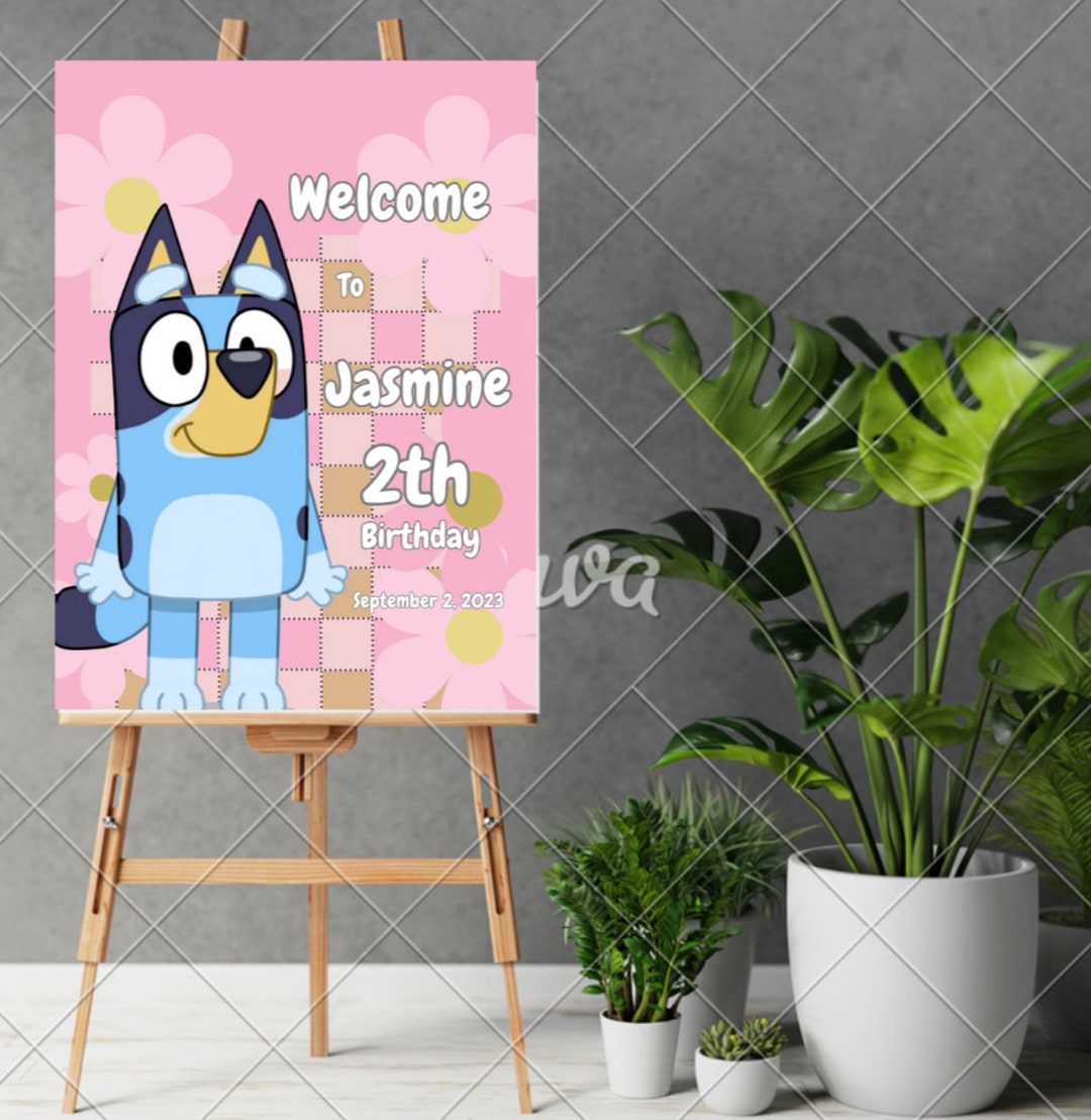 Editable Bluey Welcome Sign A3 - Etsy