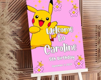 Pikachu Pokemon Welcome Sign - Etsy