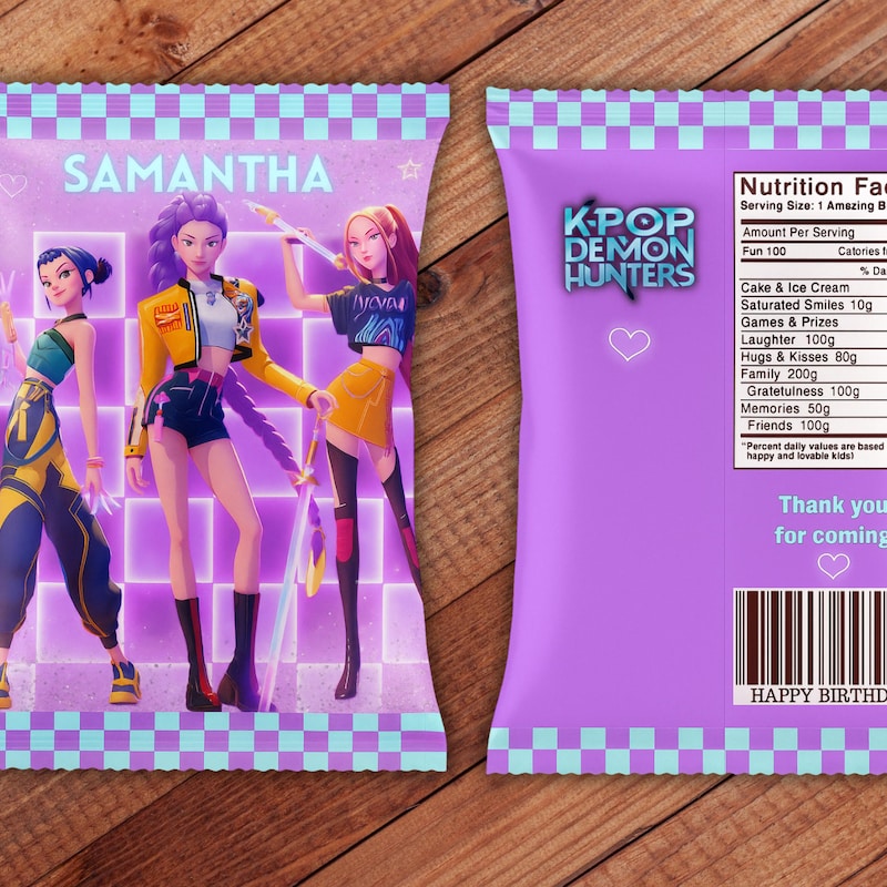 Kpop demon hunters blind bag template - Etsy Nederland