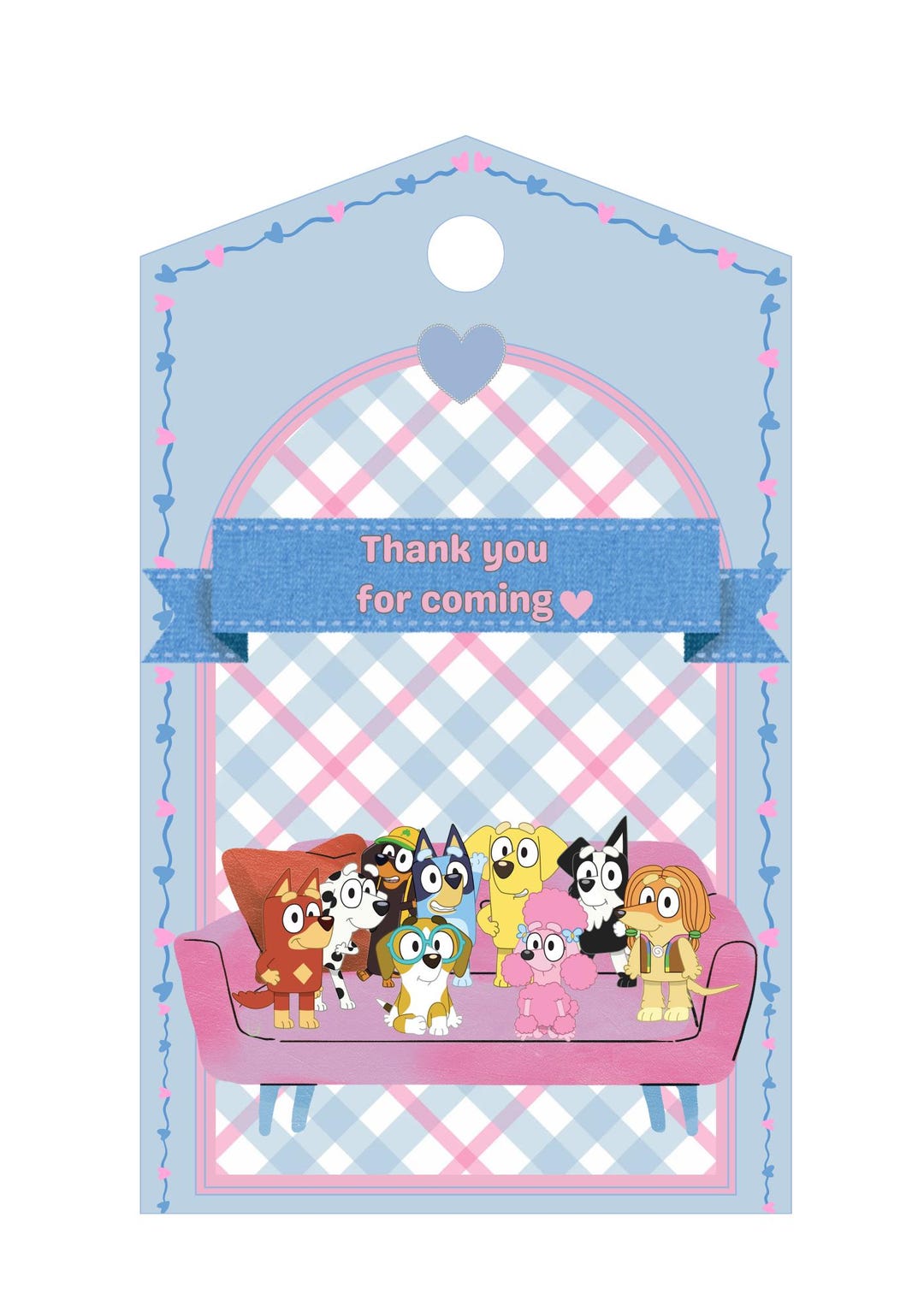 Printable Digital Bluey and Friends Birthday Party Tag Bluey and ...