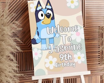 Editable Bluey Welcome Sign A3 - Etsy