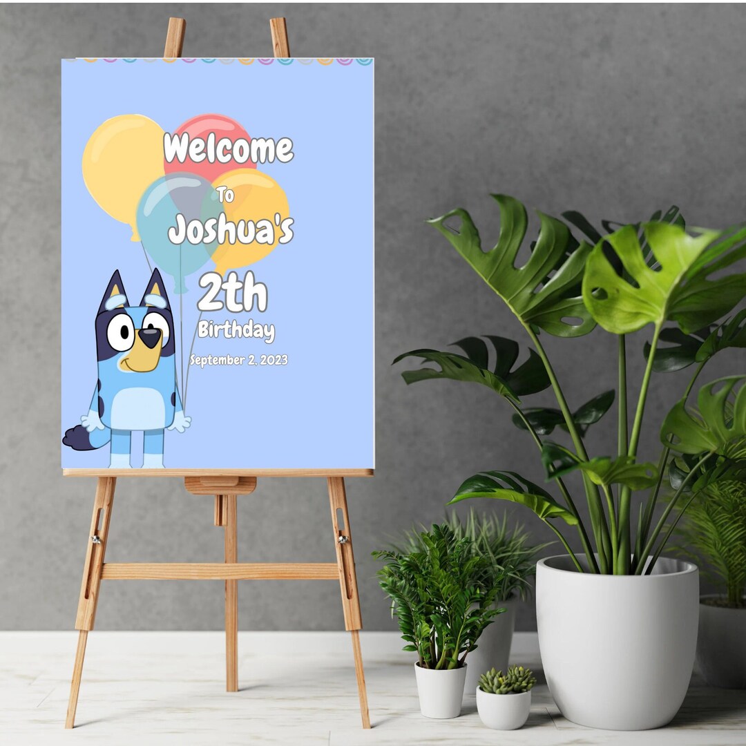 Bluey Welcome Sign A3 - Etsy