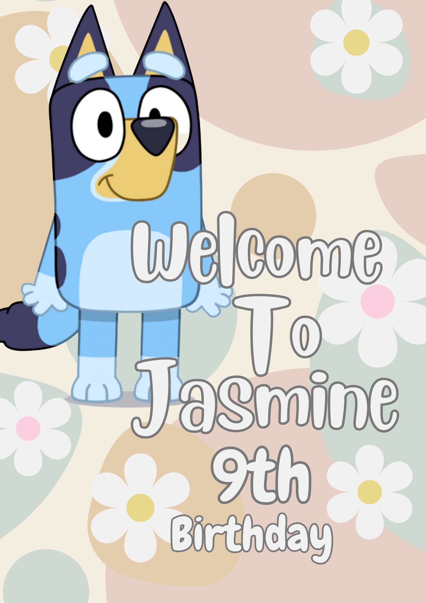 Editable Bluey Welcome Sign A3 - Etsy