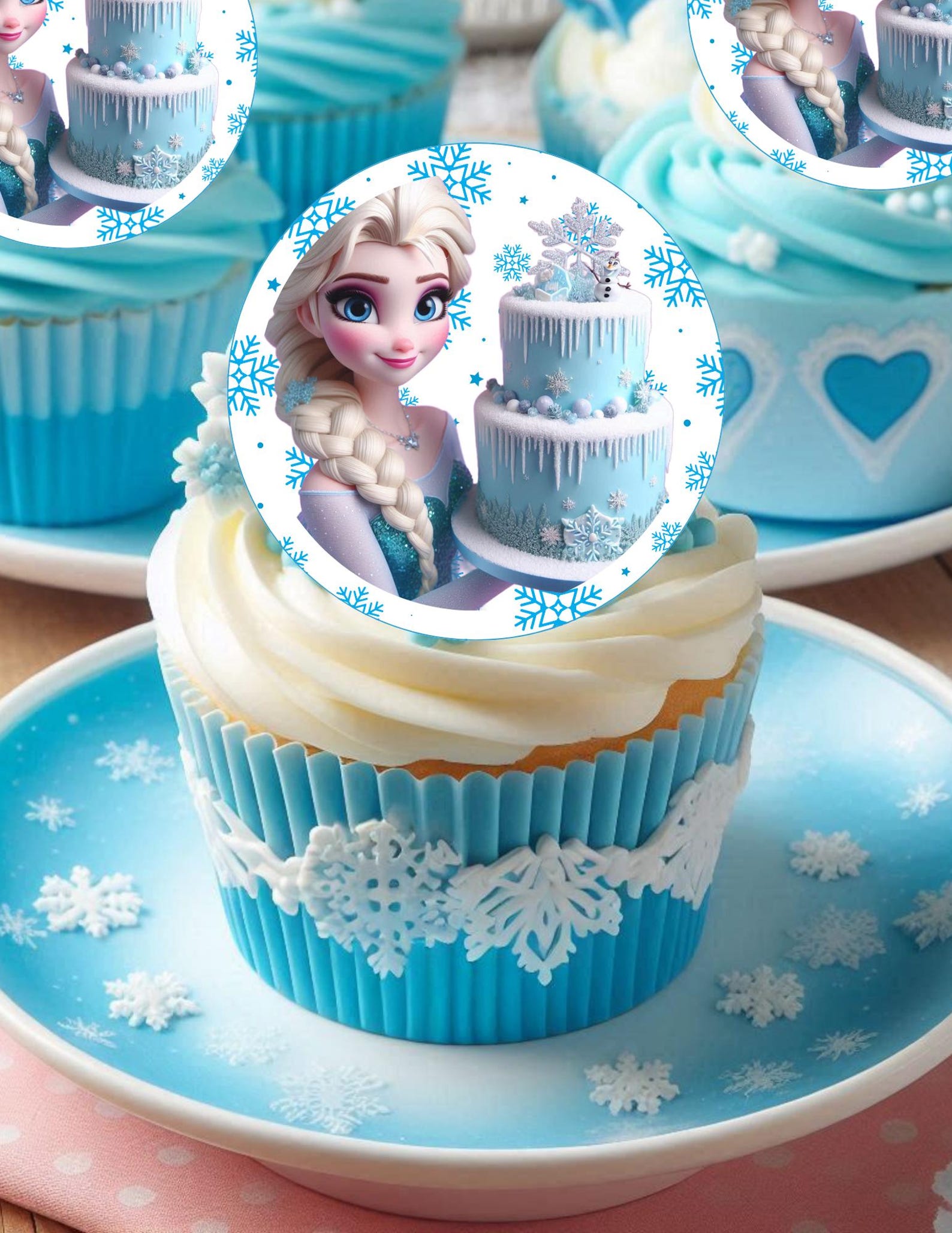 Frozen Elsa Printable Cupcake Toppers - Etsy