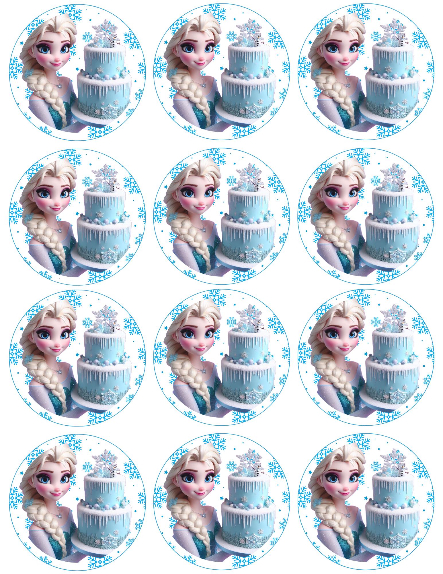Frozen Elsa Printable Cupcake Toppers - Etsy