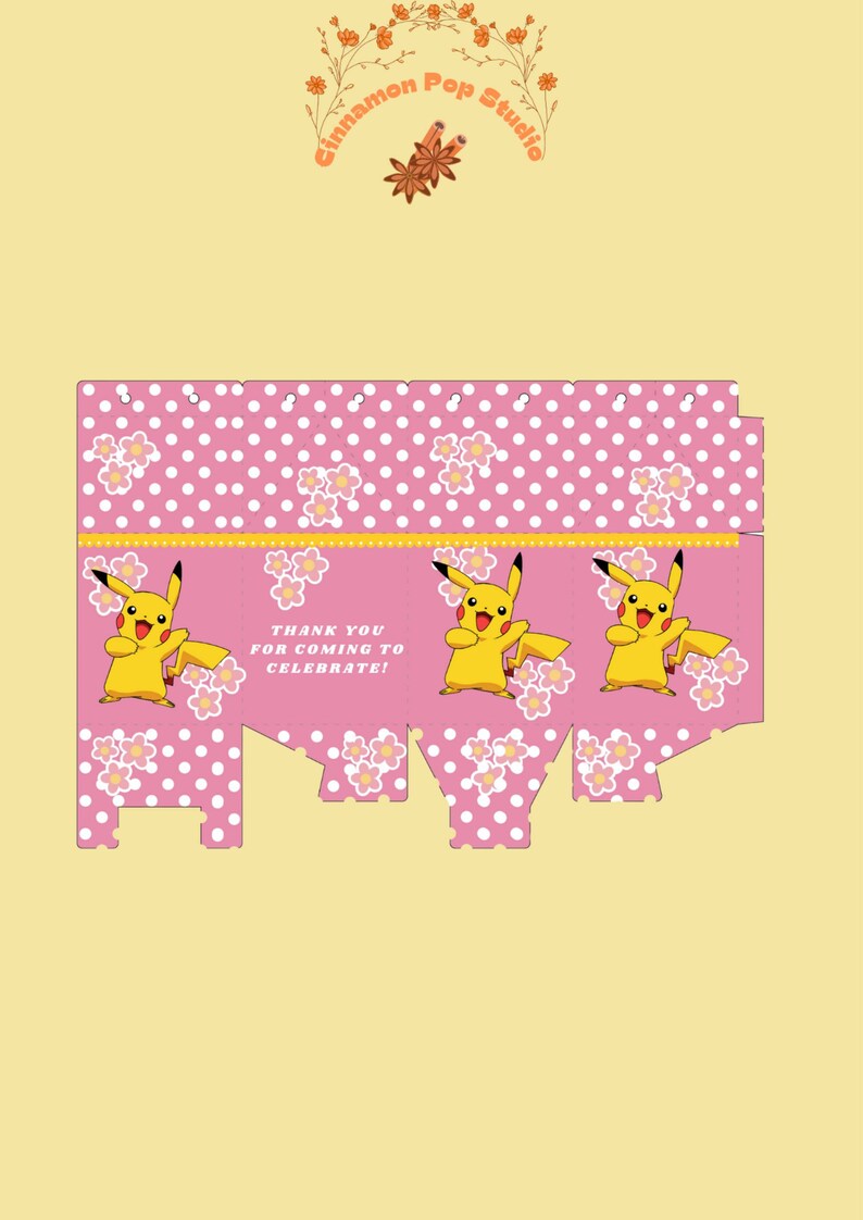 Pikachu Milk Box Template - Etsy