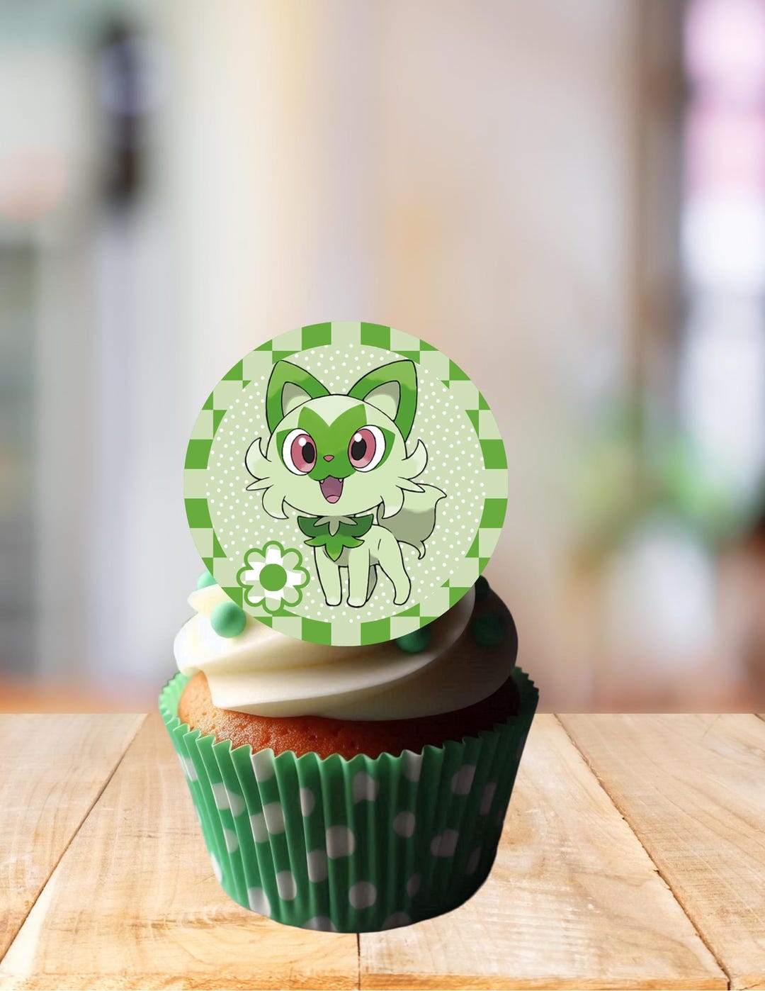 Printable Sprigatito Pokemon Party Cupcakes Toppers, Sprigatito Party ...