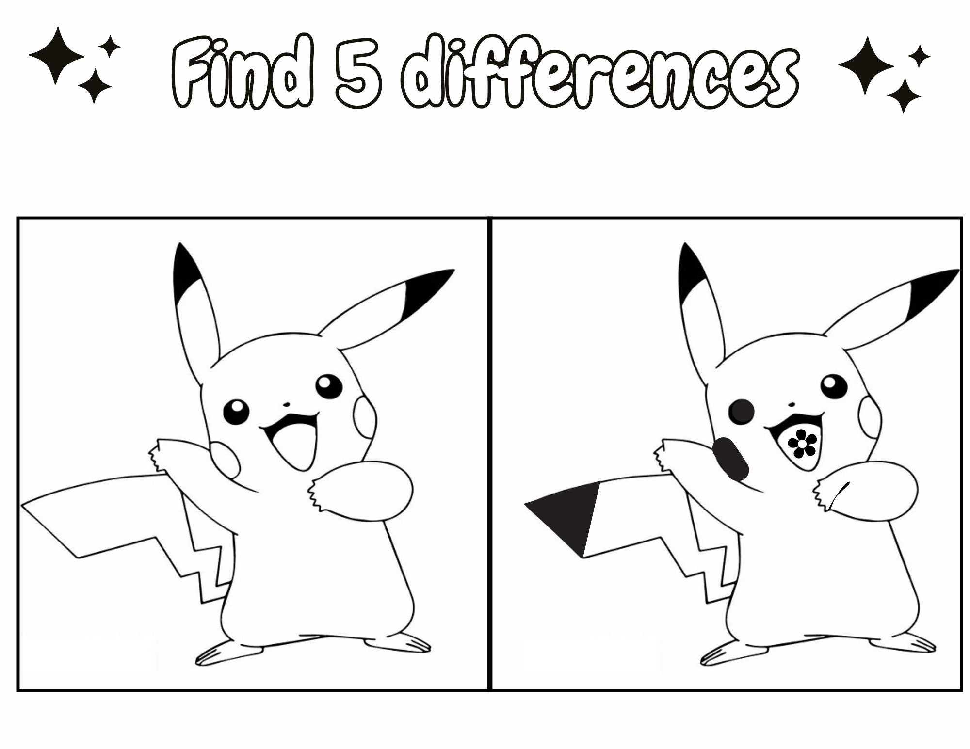 Editable Pikachu Party Kids Activity - Etsy