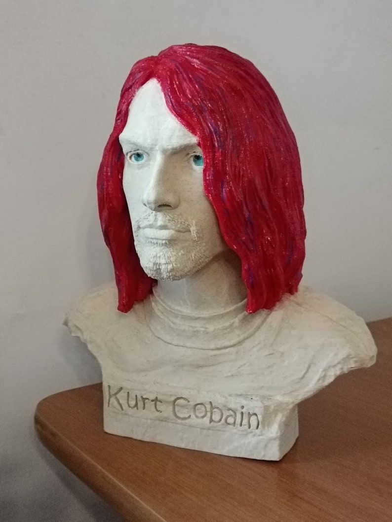 Kurt Cobain Sculpture - Grunge Music Art - Nirvana Frontman Statue ...