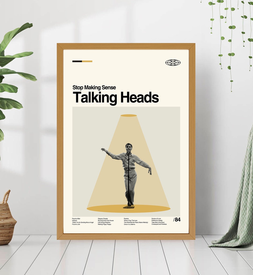 Talking Heads Poster Talking Heads Print Retro Movie Poster - Etsy