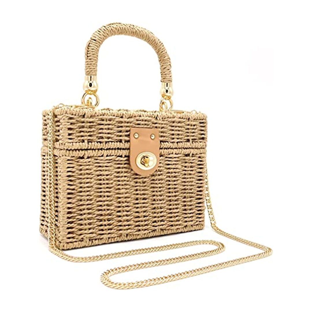 Rattan Bag for Women-wicker Woven Square Crossbody Vintage - Etsy