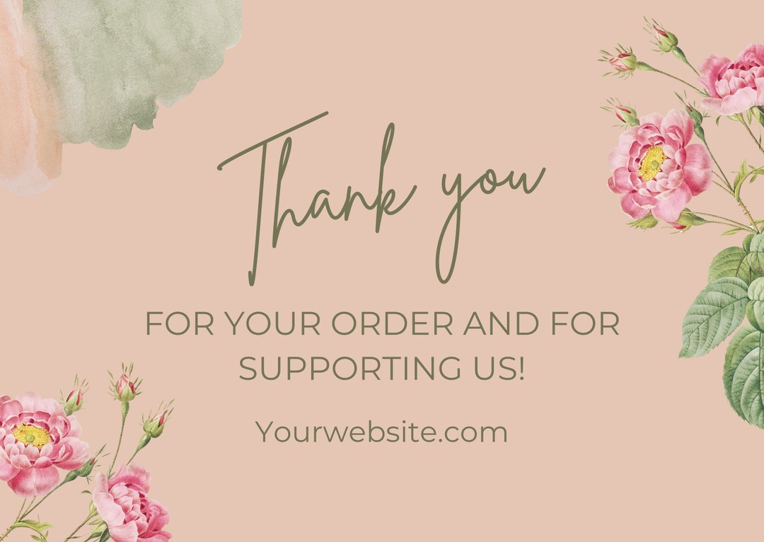 Thank You Card for Your Shop - Etsy