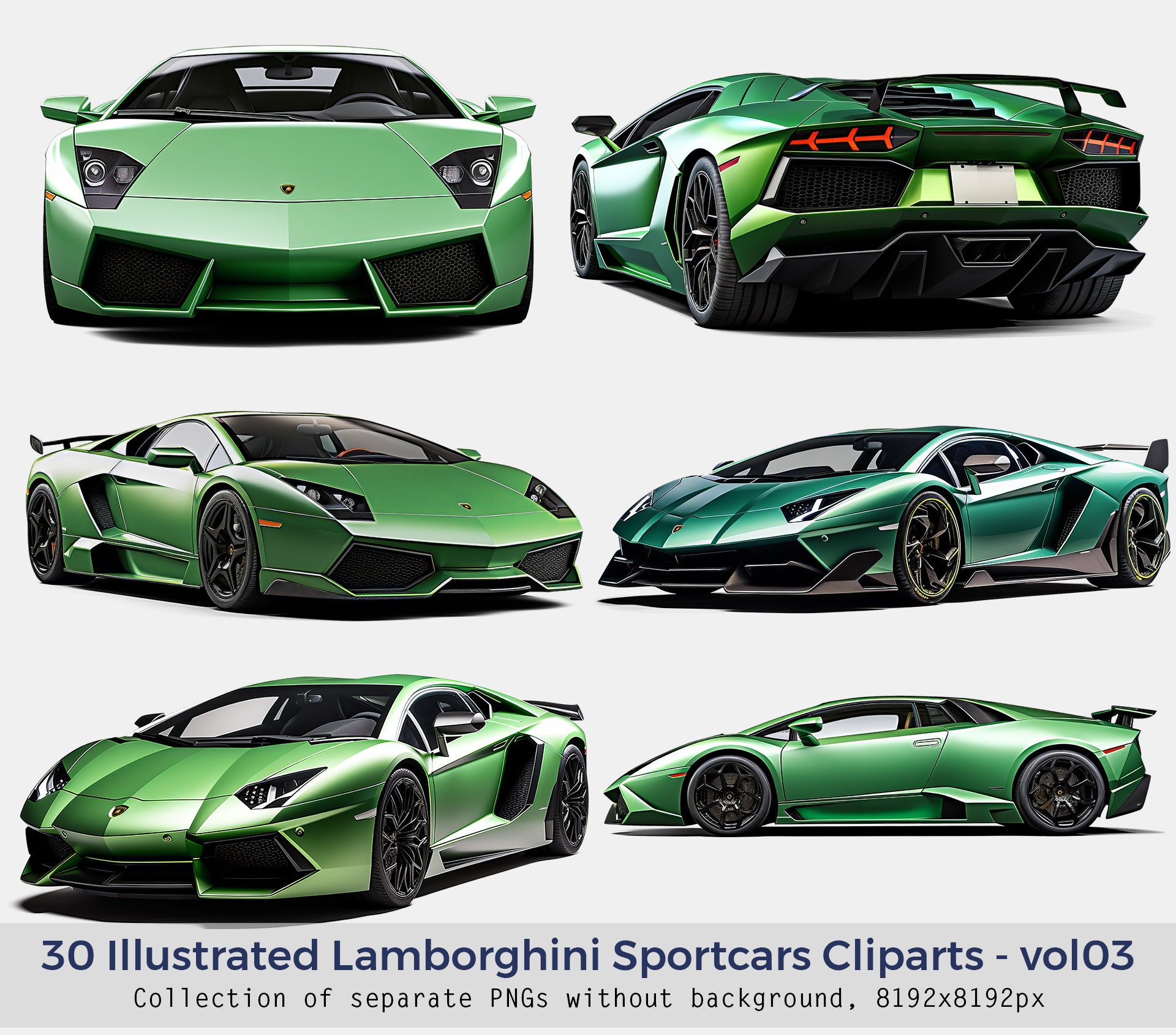 Illustrated Lamborghini Cliparts - Vol03, Sportcars Lamborghini Clipart ...