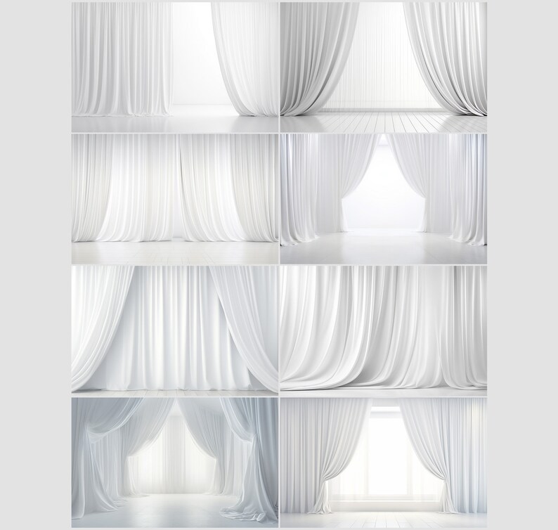 Backdrop White Silk Curtain Scenes - Basic Collection, 8K, Photography ...