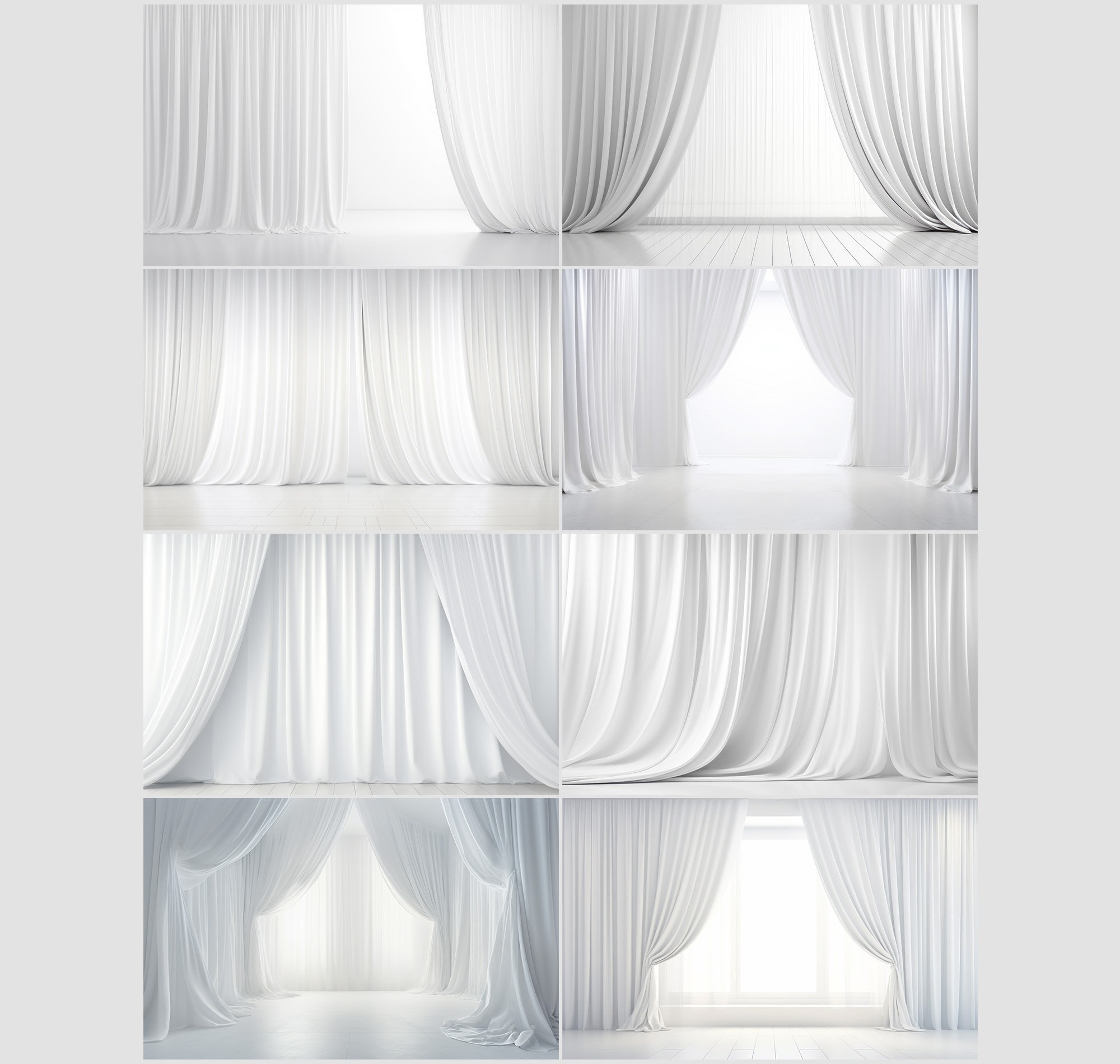 Backdrop White Silk Curtain Scenes - Basic Collection, 8K, Photography ...