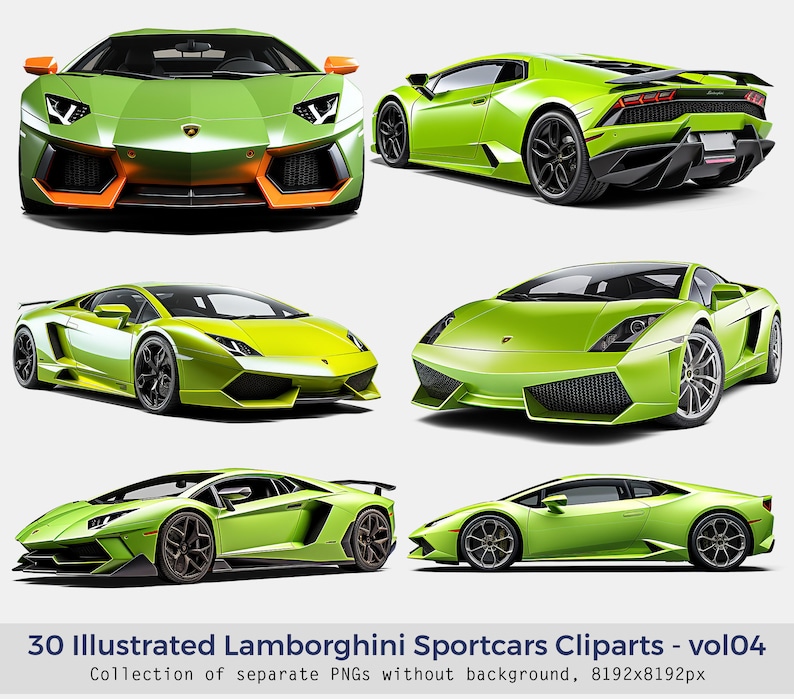 Illustrated Lamborghini Cliparts - Vol04, Sportcars Lamborghini Clipart ...