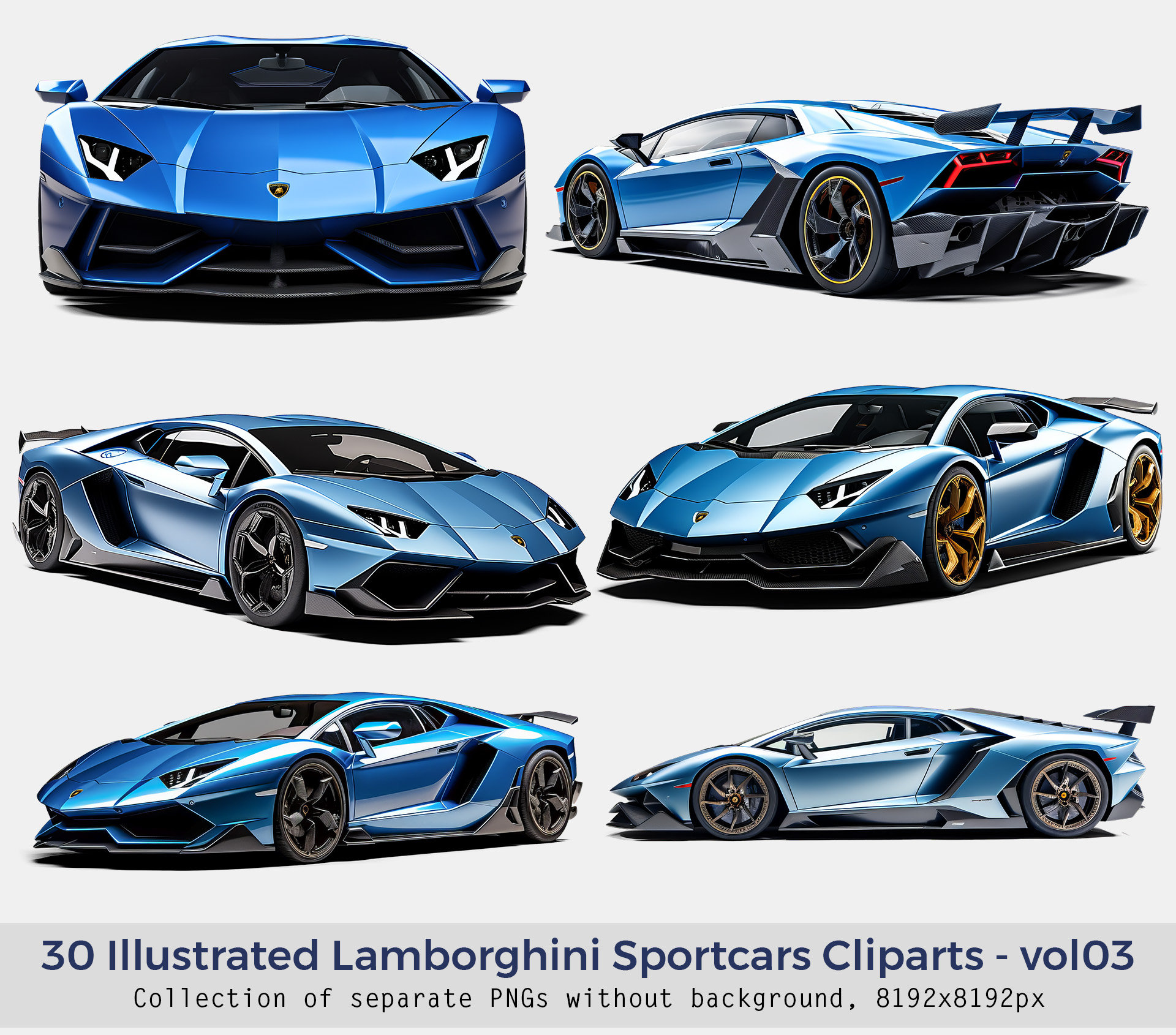Illustrated Lamborghini Cliparts - Vol03, Sportcars Lamborghini Clipart ...