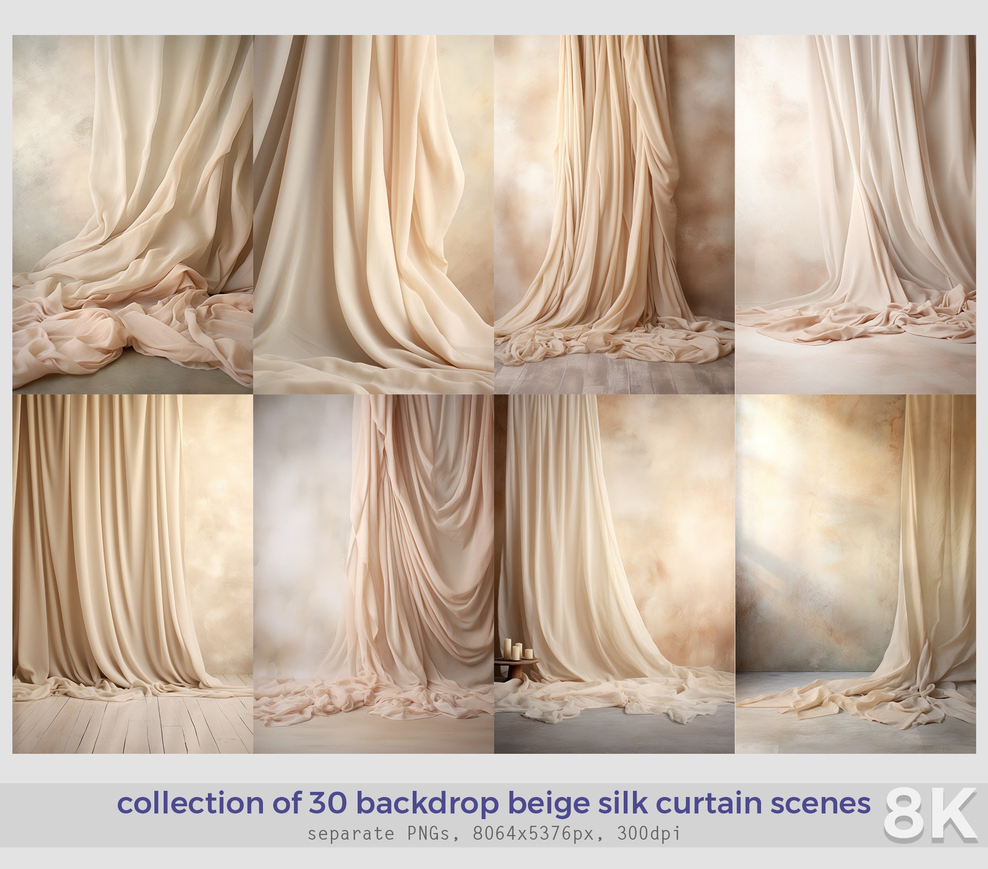 Backdrop Beige Silk Curtain Scenes, Fabric, Photography Background ...