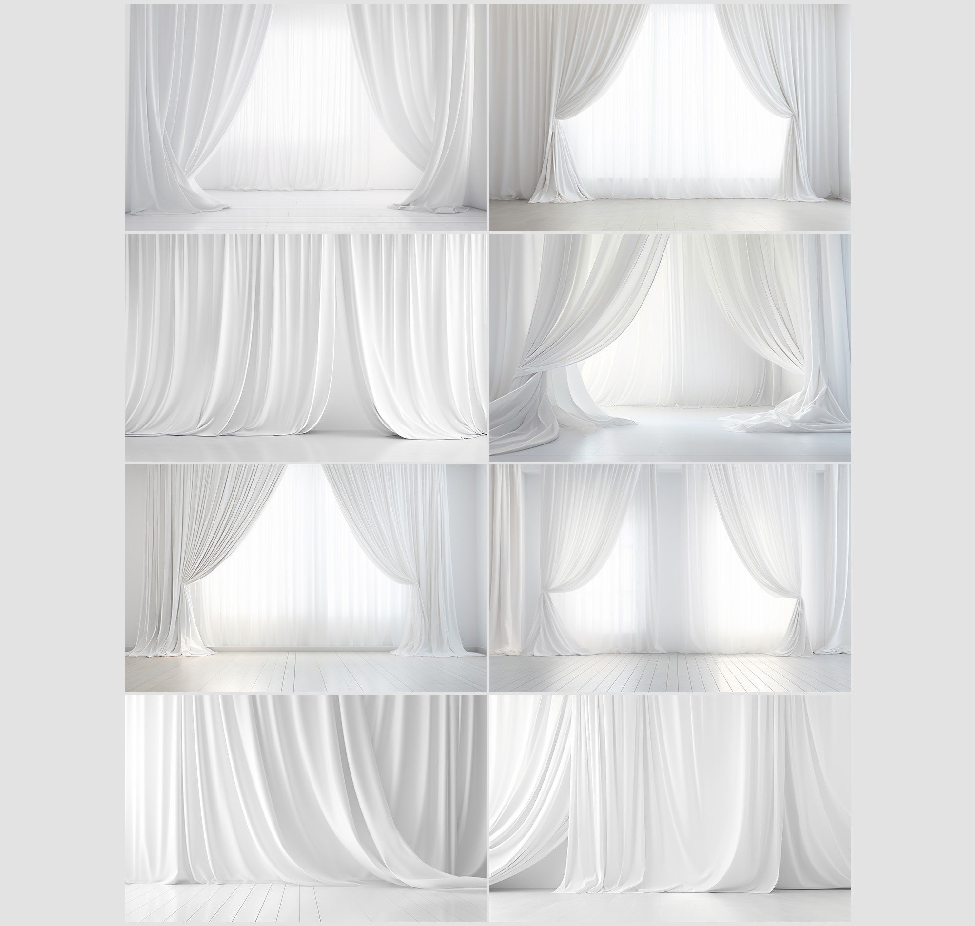 Backdrop White Silk Curtain Scenes - Basic Collection, 8K, Photography ...