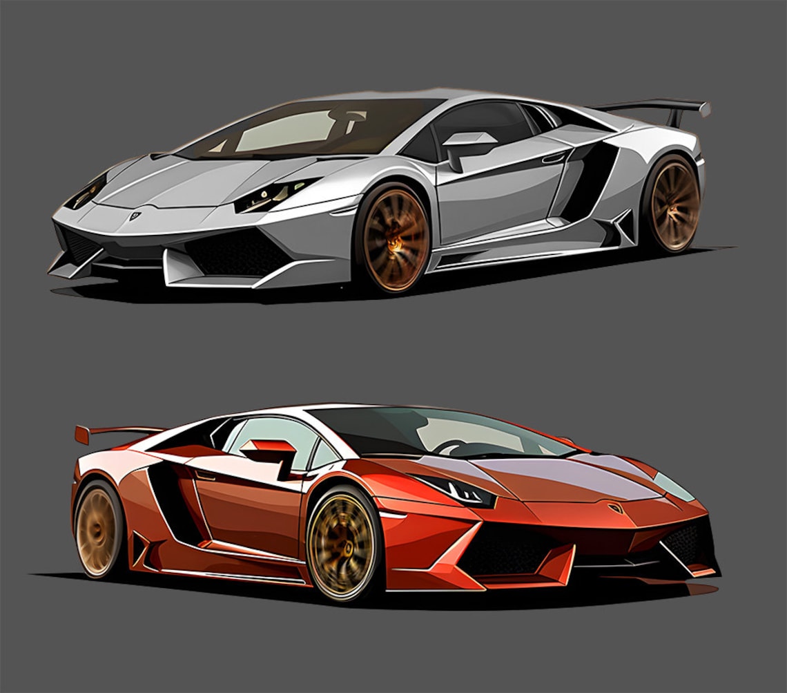 Illustrated Lamborghini Cliparts, Sportcars Lamborghini Clipart, Pngs ...