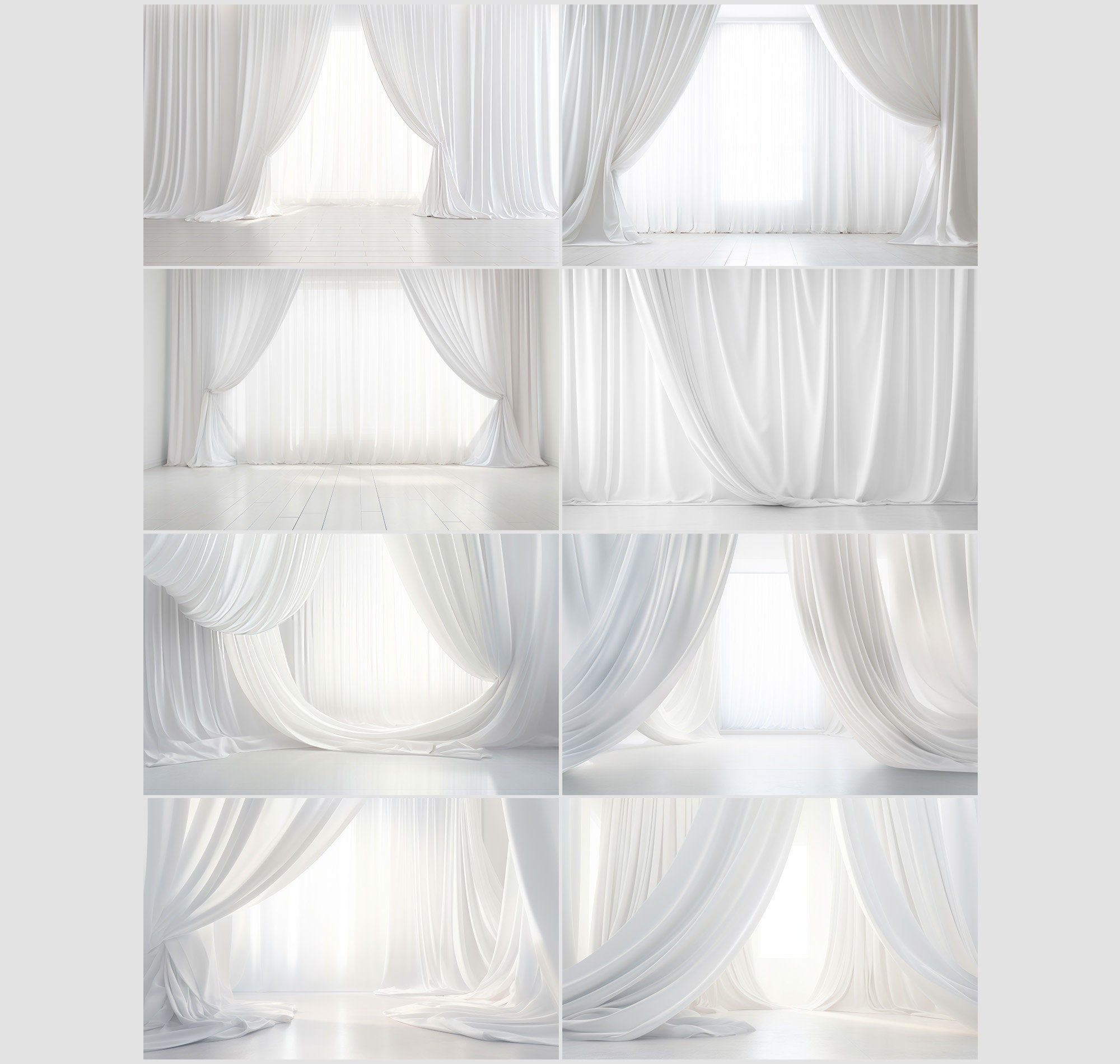 Backdrop White Silk Curtain Scenes - Basic Collection, 8K, Photography ...