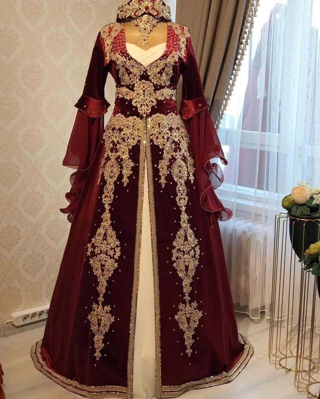 Traditional Embroidered Ottoman Bindalli Dress Bindalli - Etsy