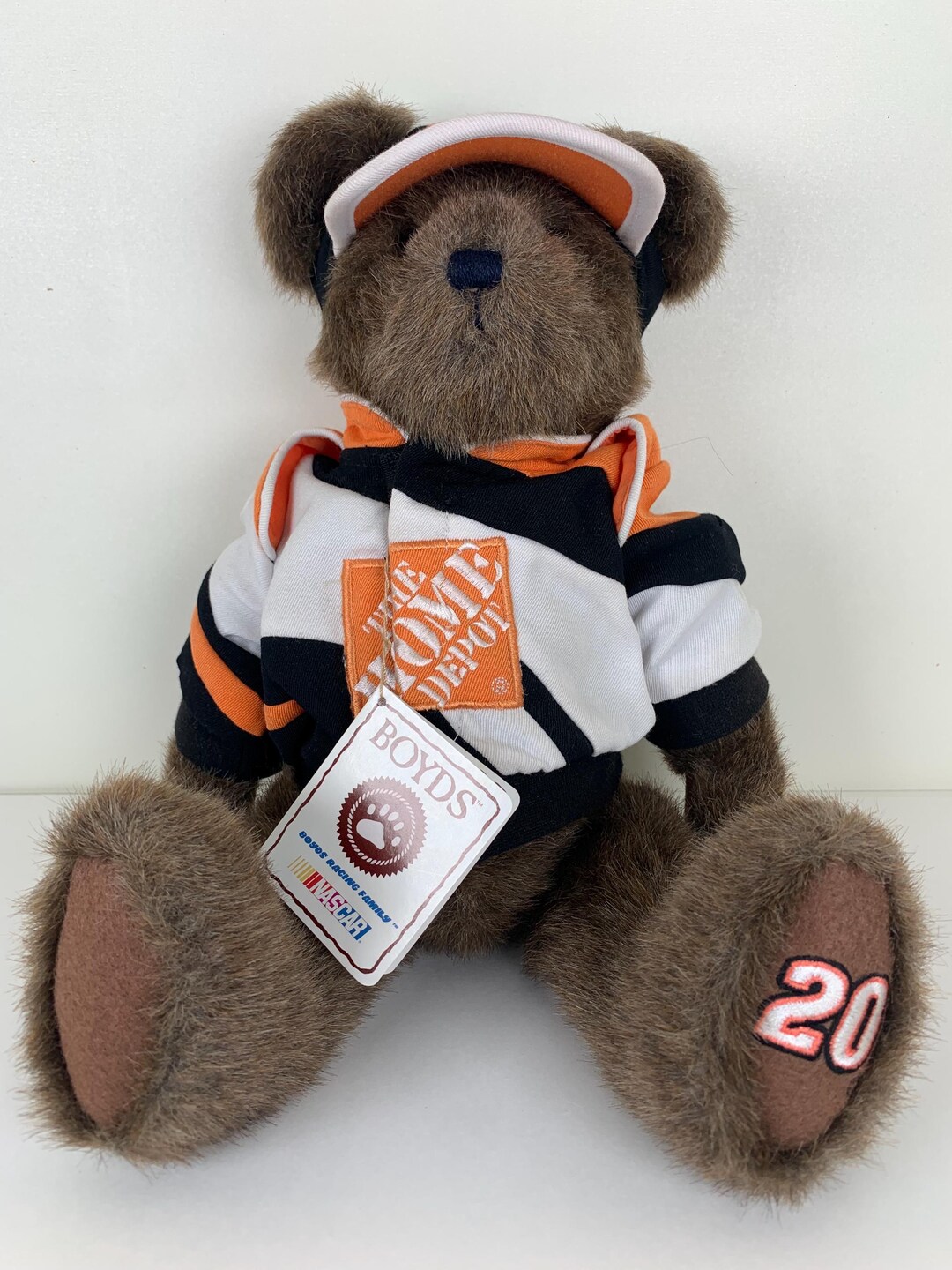 Boyds Bears Tony Stewart #20 Nascar Home Depot Racing 10" Teddy Bear ...