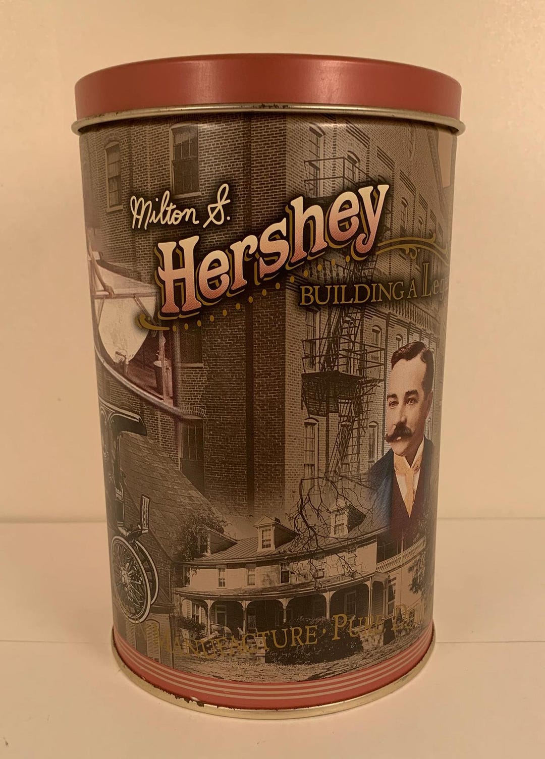 Milton S Hershey 1996 Building A Legacy Tin Canister Series #1 Vintage ...