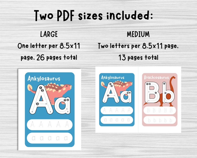 Printable Alphabet Tracing Cards, ABC Tracing, Dinosaur Activity - Etsy