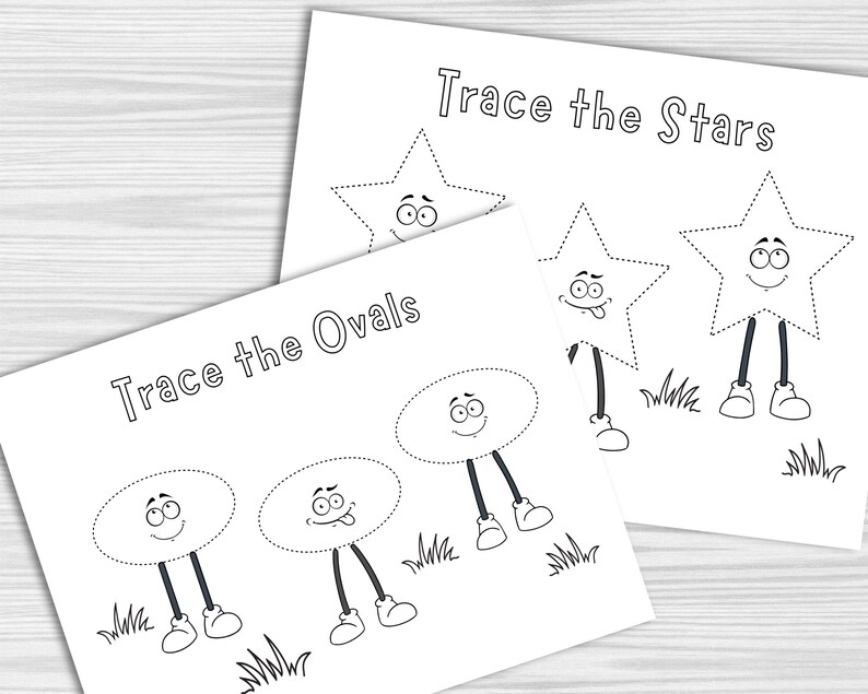 Shape Tracing, Trace Shapes, Tracing Worksheets for Kids, Tracing ...