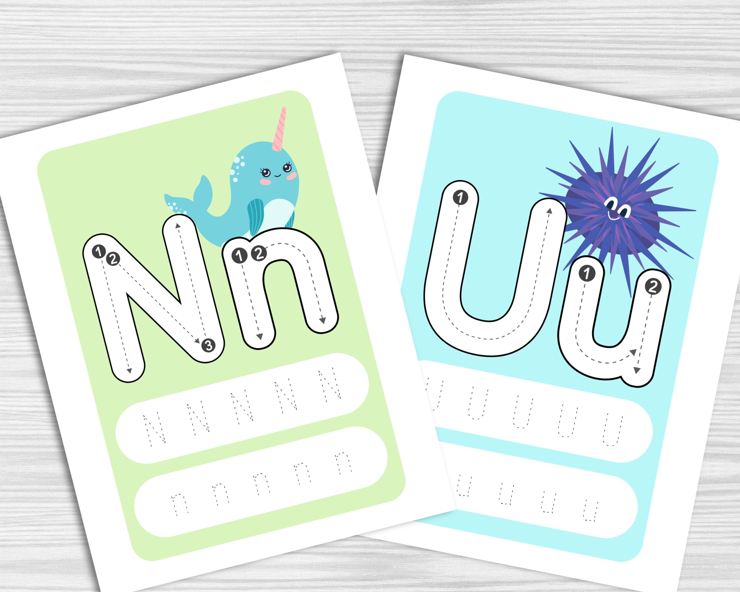 Printable Alphabet Tracing Cards, ABC Tracing, ABC Cards, Alphabet ...