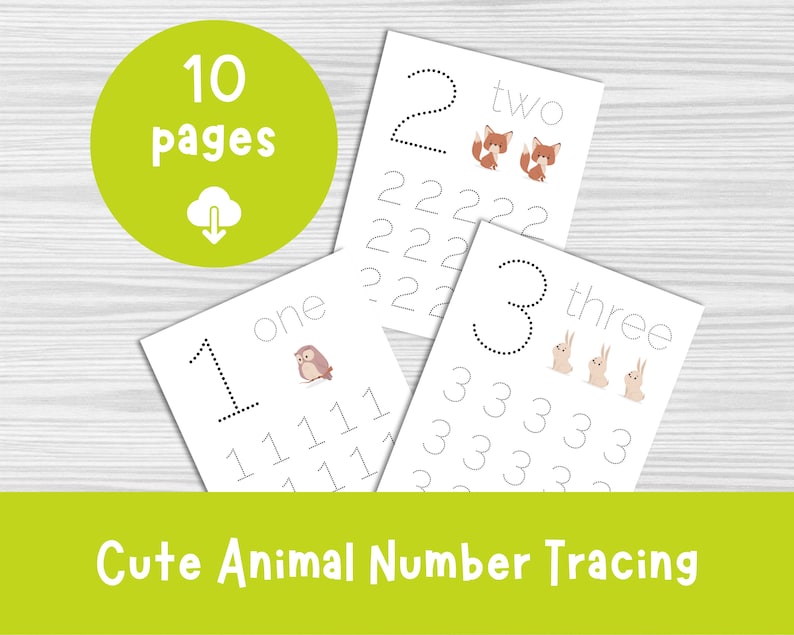 Number Tracing Worksheet, Number Tracing Practice, Number Tracing ...
