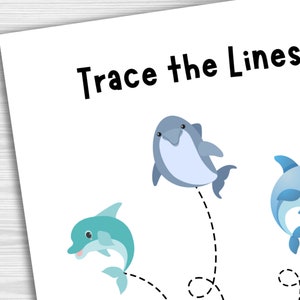 Preschool Tracing Worksheet: Jumping Animals Activity (PDF) - Etsy