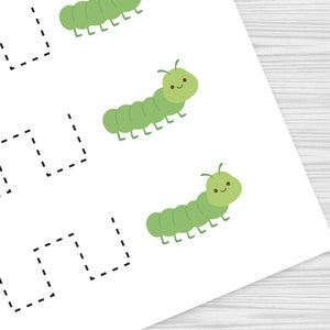 Insect Tracing Pages, Insect Printable, Tracing Practice, Tracing for ...