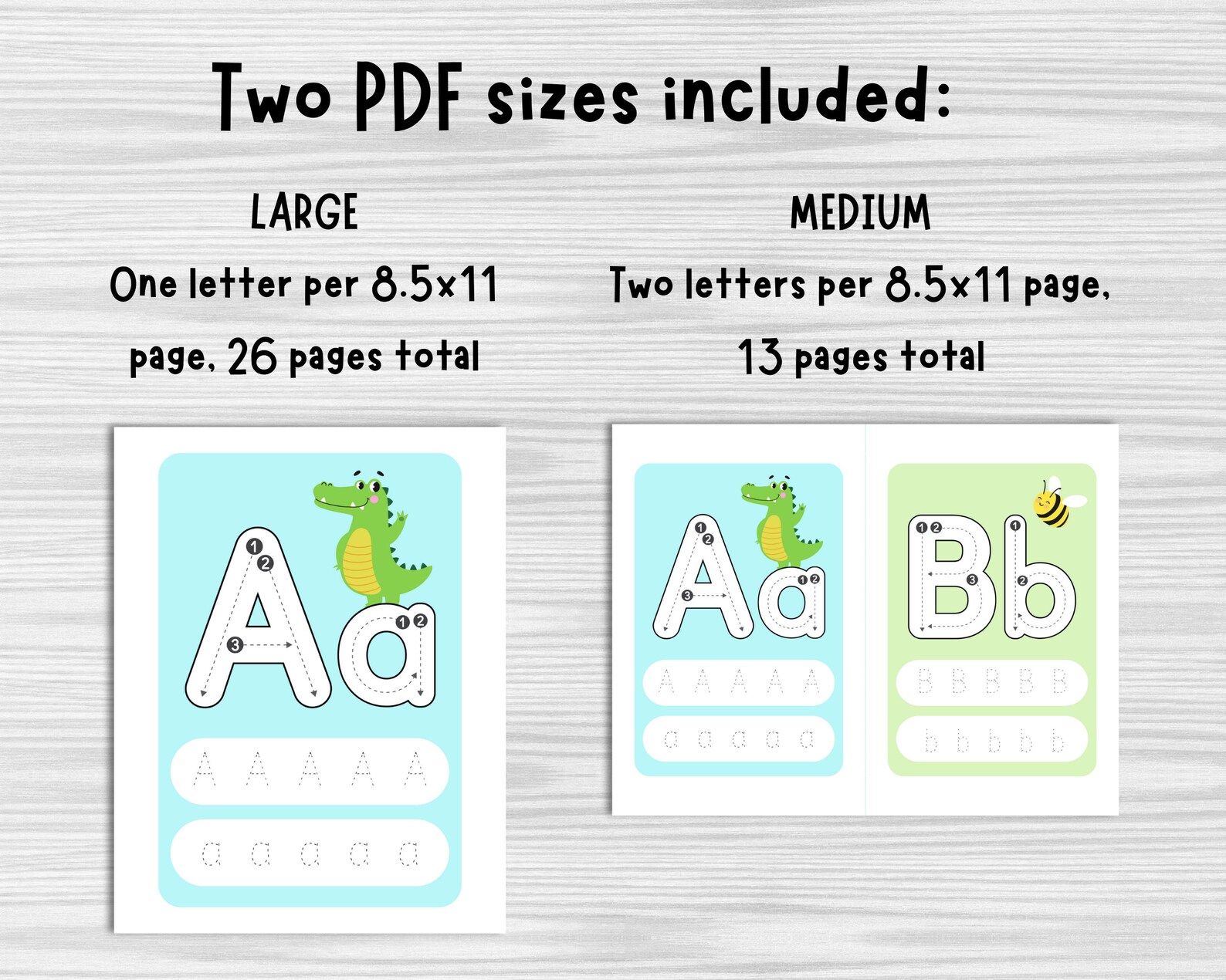 Printable Alphabet Tracing Cards, ABC Tracing, ABC Cards, Alphabet ...