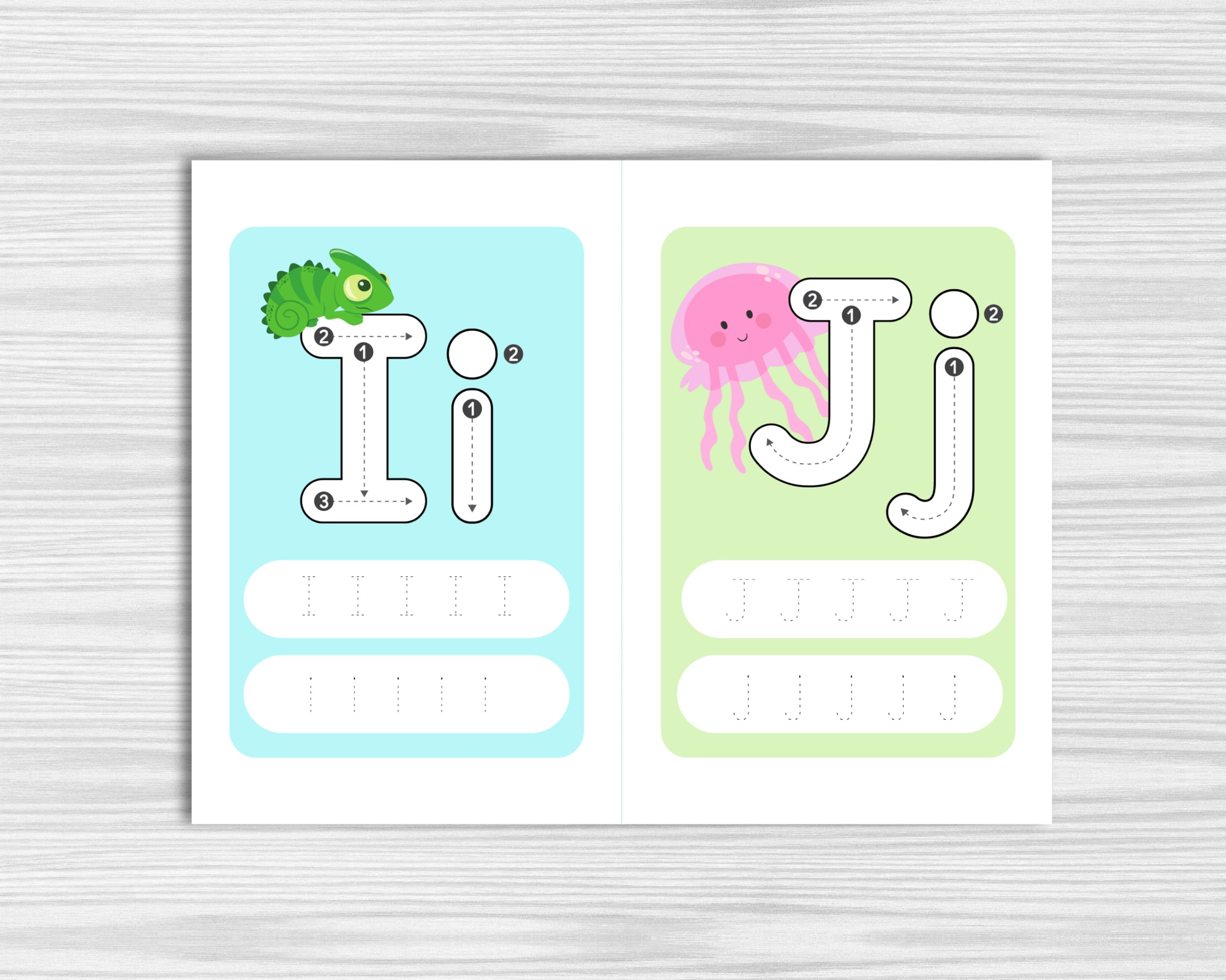 Printable Alphabet Tracing Cards, ABC Tracing, ABC Cards, Alphabet ...