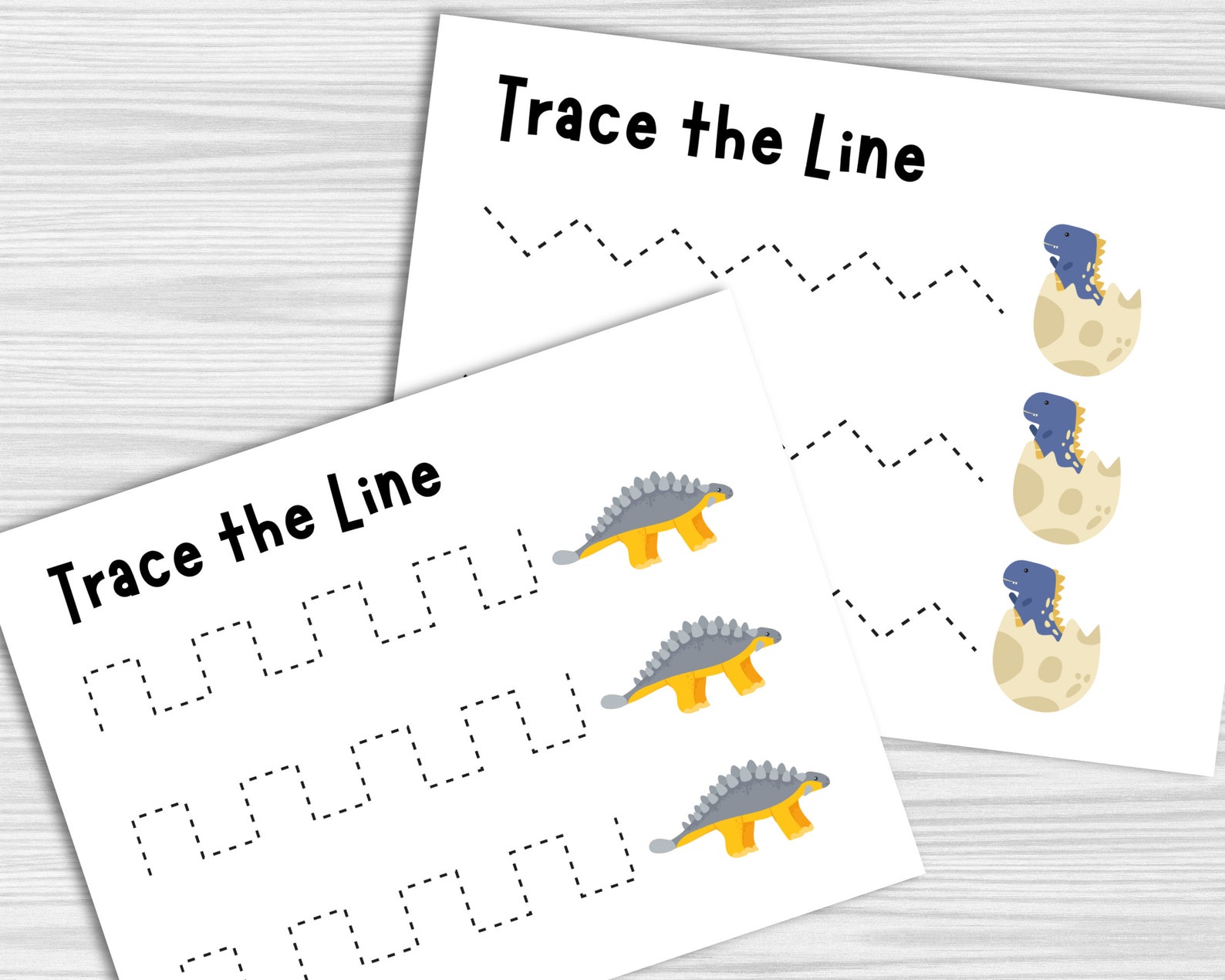 Dinosaur Tracing Pages, Dino Tracing Worksheets, Tracing Practice ...