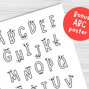 ABC Coloring Pages: 79 Printable Preschool Activities (PDF) - Etsy