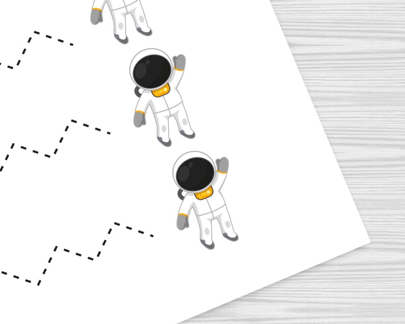 Outer Space Tracing Pages: Preschool Activity (PDF Pattern) - Etsy
