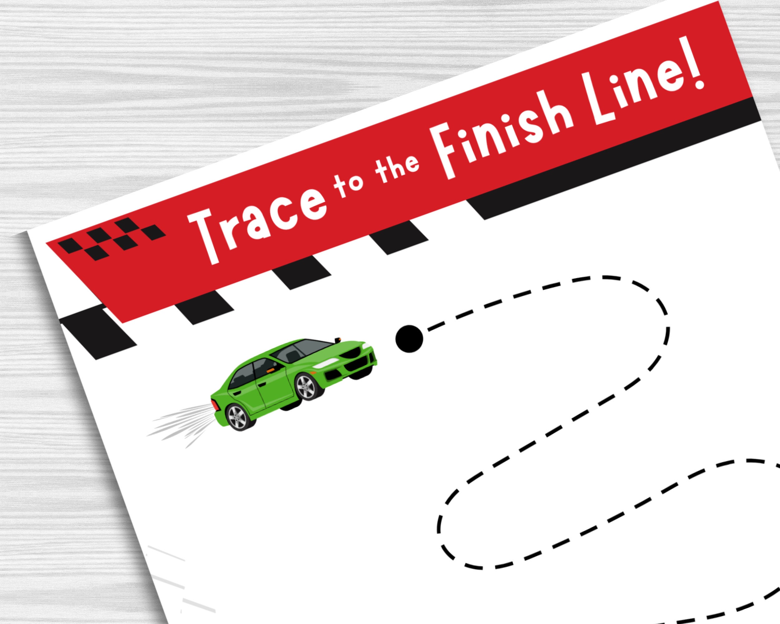 Car Tracing Worksheet: Preschool Activity (PDF Download) - Etsy