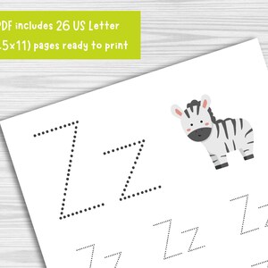 Letter Tracing Worksheet, Letter Tracing Printable, Alphabet Worksheet ...