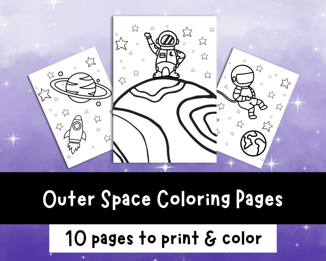 Space Coloring Book - Space Coloring Pages for Kids - Outer Space ...