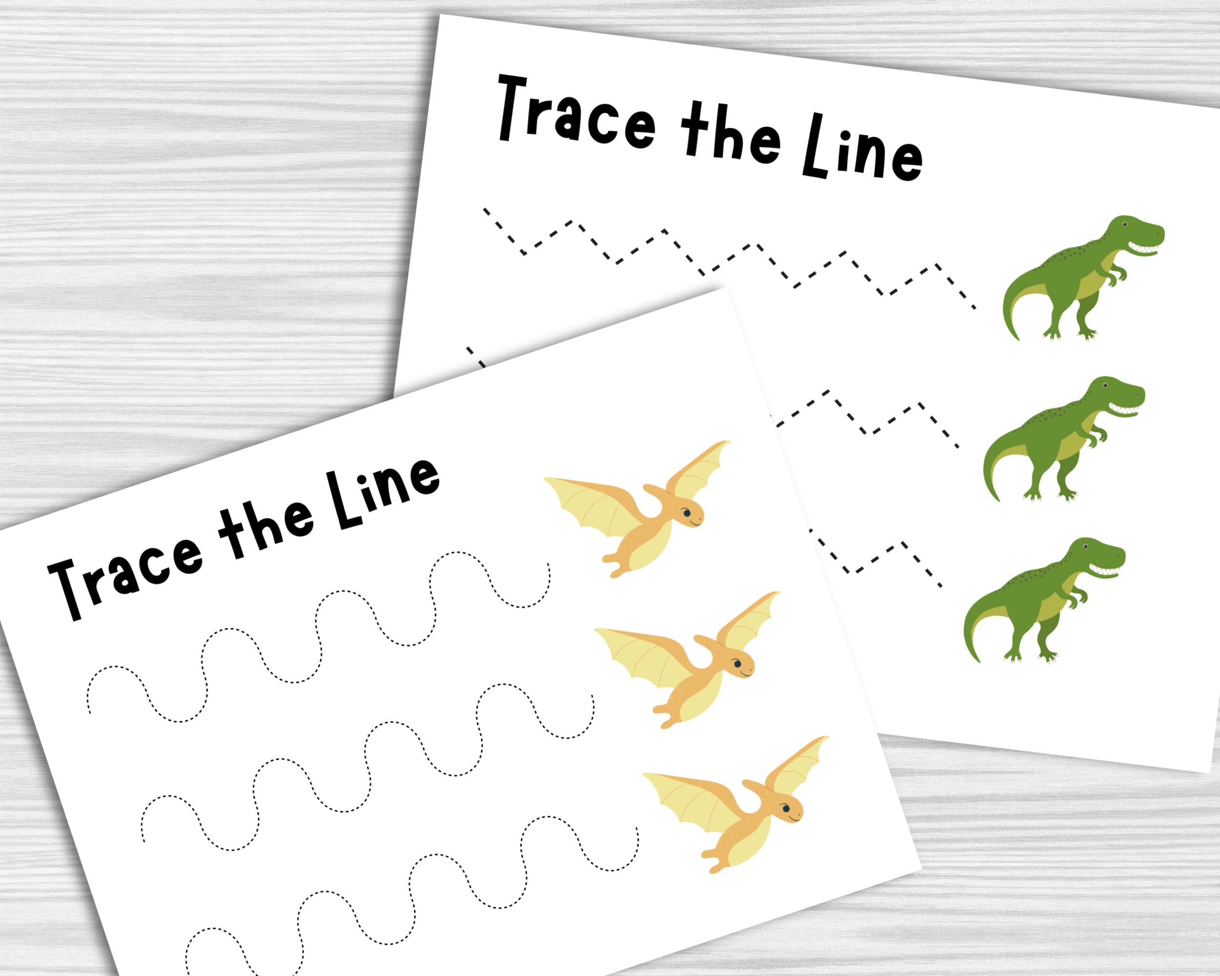 Dinosaur Tracing Pages, Dino Tracing Worksheets, Tracing Practice ...